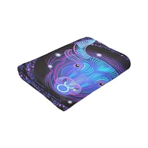 Taurus Throw Blanket Flannel Constellations Blanket Warm & Soft 12 Horoscope Astrology Throw Blankets Constellation Theme Home Décor 50"X40"