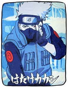 seven times six naruto shippuden kakashi hatake japanese script super plush fleece throw blanket