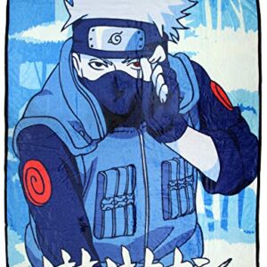 Seven Times Six Naruto Shippuden Kakashi Hatake Japanese Script Super Plush Fleece Throw Blanket