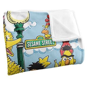 Sesame Street Retro Gang Officially Licensed Silky Touch Super Soft Throw Blanket 36" x 58"