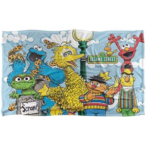 Sesame Street Retro Gang Officially Licensed Silky Touch Super Soft Throw Blanket 36" x 58"