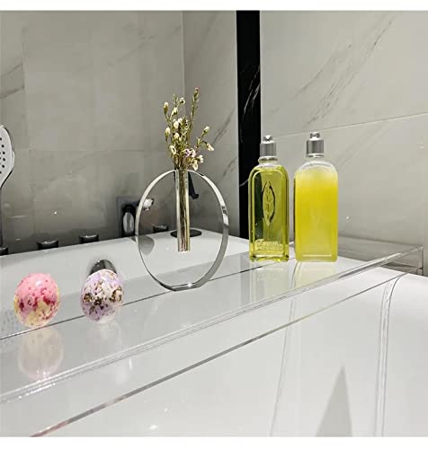 GANFANREN Bathtub Storage Rack Bath Tray Transparent Shelf Tub Multi-Function Bathroom Tools Towel Storage Shelf