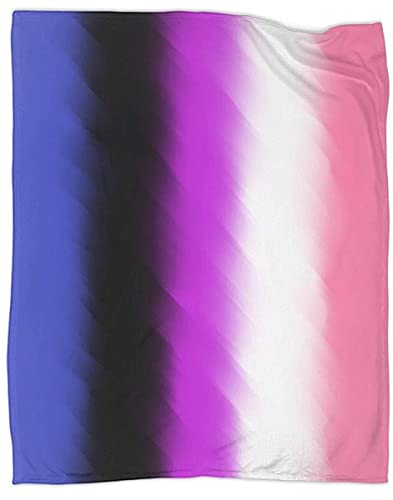 Genderfluid Pride Flag Watercolor Blanket for LGBT Gay Lesbian Bisexual Transgender Lovers - Sofa Bed Couch Gay Pride Gifts for Him Her - Birthday Gifts, Chirstmas LGBTQ+ Pride Gifts