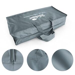 Waterproof Pack and Play Mattress Topper with 2 Pack Portable Carry Bag for Trifold Mattress to Travel, Gray