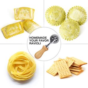 Fusiontec Pastry Wheel Cutter - Pasta Cutter Wheel - Ravioli Crimper Cutter Wheel for Home and Kitchen Use, 1.3inch