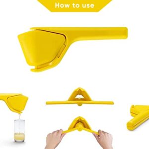 Lemon Squeezer, Lemon Juicer Hand Lime Squeezer, Nicehelper Large Manual Citrus Press That Folds Flat for Space, Ergonomic Design with Sideways Pivot, Easy to Use, for Lemon, Lime, Cirtus, Fruit