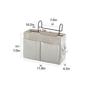 SLKTDE Hanging Bedside Storage Organizer Anti-slip Bedside Bag Bed Sofa Side Pouch For Bunk And Hospital Beds Dorm Rooms