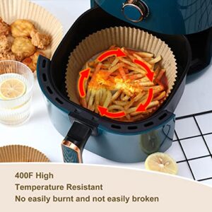 air fryer liners,air fryer liners disposable,200 pieces round air fryer baking paper oil-proof,waterproof, non-stick basket liner for baking microwave oven,air fryer use (7.8 * 6.3 * 1.8in)