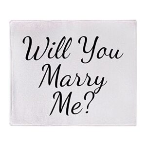 cafepress will you marry me? throw blanket super soft fleece plush throw blanket, 60"x50"