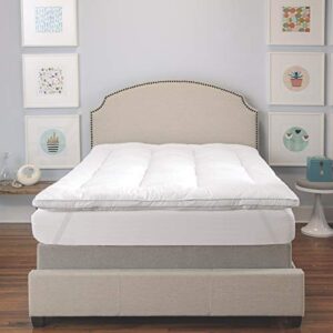 biopedic memory plus deluxe mattress topper, queen, white