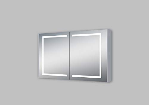 LEDMyplace 48 X 28 Inch LED Lighting Medicine Cabinet Double Sided Mirror On/Off Switch ETL RoHS Listed 90+ CRI Surface Mount LED Mirror Medicine Cabinet with Lights Benign Style