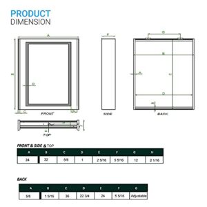 LEDMyplace 48 X 28 Inch LED Lighting Medicine Cabinet Double Sided Mirror On/Off Switch ETL RoHS Listed 90+ CRI Surface Mount LED Mirror Medicine Cabinet with Lights Benign Style