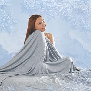 mh mylune home cooling blanket for hot sleepers, lightweight thin summer blanket for hot flashes night sweates sleeping,arc-chill cold throw blanket for bed/sofa,queen size, grey