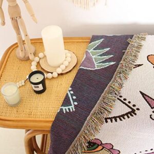 Boho Eyes Woven Throw Blanket Daisy Pattern Wall Carpet Sofa Bed Room Decor Tassel Thread Blanket Large Throw Tapestry Picnic Mat