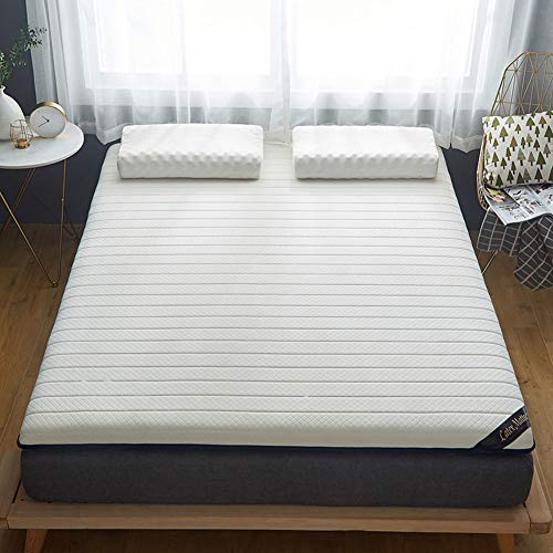 100% Natural Latex Mattress,Breathable Super Soft Foldable Tatami Mattress for Single Double Guest Bedroom Kids Room White Queen:150x200cm