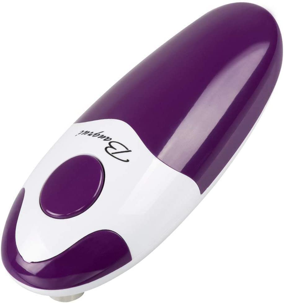 Kitchen Automatic Safety Cordless One Tin Touch Electric Can Opener&Bangrui Professional Electric Can Opener.One-touch switch .Smooth can edge.Being friendly to left-hander and arthritics!(Purple)