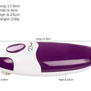 Kitchen Automatic Safety Cordless One Tin Touch Electric Can Opener&Bangrui Professional Electric Can Opener.One-touch switch .Smooth can edge.Being friendly to left-hander and arthritics!(Purple)