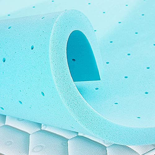 Nelaukoko Memory Foam Mattress Topper Twin XL Size 3 Inch Ventilated Gel Foam Mattress Pad Single Bed Topper for College Dorm