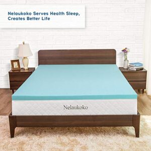 Nelaukoko Memory Foam Mattress Topper Twin XL Size 3 Inch Ventilated Gel Foam Mattress Pad Single Bed Topper for College Dorm