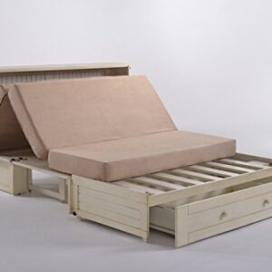 Night & Day Furniture Daisy Murphy Cabinet Memory Gel Foam Tri Fold Mattress, Queen, Butter Cream