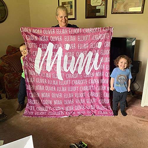 Personalized Name Blanket for Baby and Adults, Personalized Custom Throw blanket with name for mothers day, Best Gift for Mom, Dad, Grandma. Great Gift for Birthday Christmas Mothers Day Throw Blanket