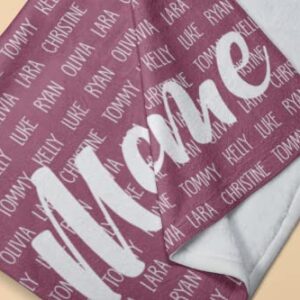 Personalized Name Blanket for Baby and Adults, Personalized Custom Throw blanket with name for mothers day, Best Gift for Mom, Dad, Grandma. Great Gift for Birthday Christmas Mothers Day Throw Blanket