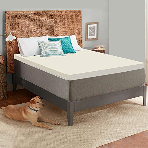 Mayton Soft 2-inch Foam Mattress Topper with Optimum Body Support | Comfortable and Breathable Bed Toppers for Mattress with Orthopedic Benefits, Helps Relieve Luber and Back Pain, Full, Off-White