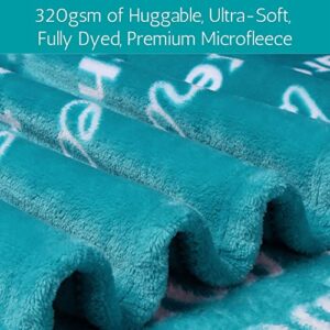 FILO ESTILO Daughter Fleece Blanket Package - Two Quality 320gsm Fleece Blankets for Daughter in Color Teal & Pink