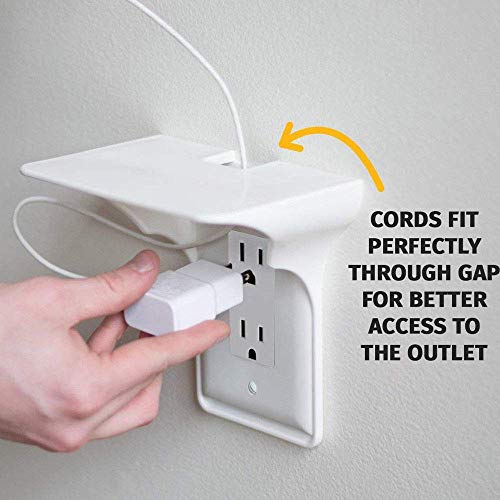 SHEN RONG Outlet Shelf,Outlet Shelves,Easy InstallHolds Up to 10 lbs - Space Saving Solution (2 Pack)