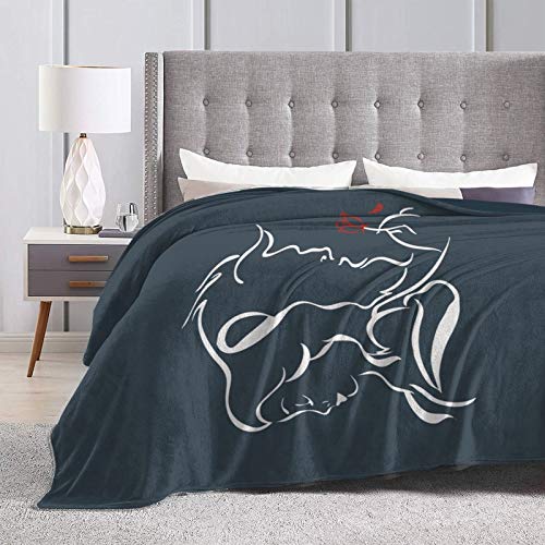 NDZHZEO Throw Blanket Beauty Within The Beast Lightweight Soft Cozy Fleece Bed Blanket fit Office Home Couch Sofa Suitable for All Season 60"x50"