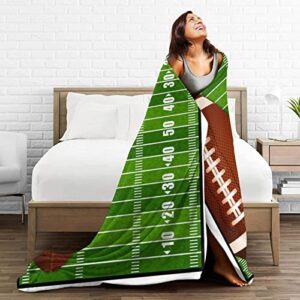 Football Blankets and Throws 50"X40" Soft Flannel Sports Blankets for Mens Boys Plush Cozy Throws for Bed Sofa Gifts