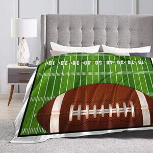 Football Blankets and Throws 50"X40" Soft Flannel Sports Blankets for Mens Boys Plush Cozy Throws for Bed Sofa Gifts