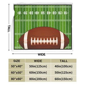 Football Blankets and Throws 50"X40" Soft Flannel Sports Blankets for Mens Boys Plush Cozy Throws for Bed Sofa Gifts