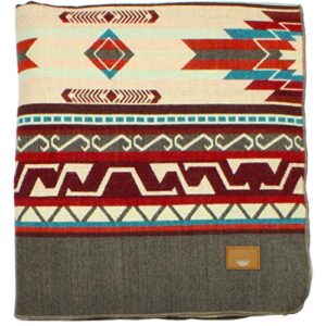 inca aztec throw blanket | southwest indian navajo boho style | native woven western cover for camping, bedding, couch & office | faux alpaca, lightweight, hypoallergenic & warm camp vanlife blanket…