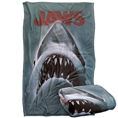 Trevco Jaws Shark Silky Touch Super Soft Throw Blanket 36" x 58"