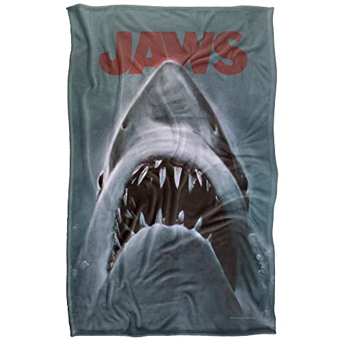 Trevco Jaws Shark Silky Touch Super Soft Throw Blanket 36" x 58"