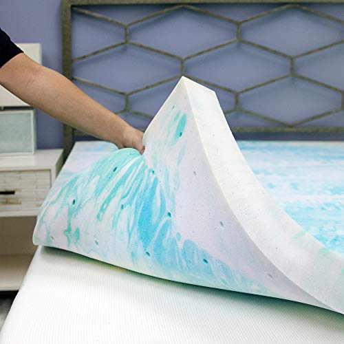 BioPEDIC 3" Gel Swirl Memory Foam Mattress Topper, King