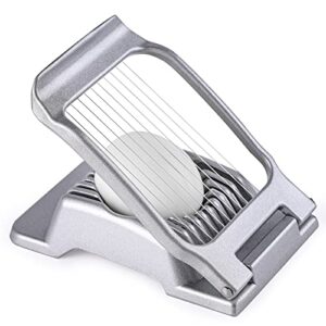 yuzxaun egg slicer, egg slicer for hard boiled eggs, stainless steel wire egg slicer, heavy duty aluminium egg cutter dishwasher safe for egg strawberry soft fruit