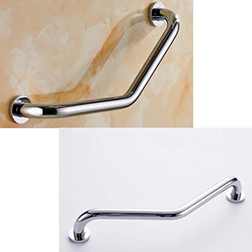 CRODY Bath Wall Attachment Handrails Grab Bar Rails Curved Stainless Steel Grab Rails,Bathtub Shower Aids Grab Bar,Safety Anti-Slip Rust Banisters, Wall Mounted Towel Rack,Support Handle for Elderly D