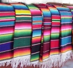 Roger Enterprises Large Authentic Mexican Serape Saltillo Blankets 7'/5'