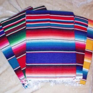 Roger Enterprises Large Authentic Mexican Serape Saltillo Blankets 7'/5'