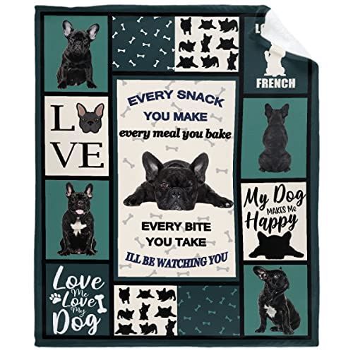 French Bulldog Throw Blanket - ​Super Soft Flannel Fleece Blanket for Gifts,Bedding Quilt Home Decor for Couch Sofa Bed All Season 30"x40" for Toddlers Pets