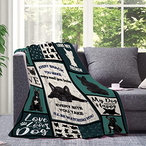 French Bulldog Throw Blanket - ​Super Soft Flannel Fleece Blanket for Gifts,Bedding Quilt Home Decor for Couch Sofa Bed All Season 30"x40" for Toddlers Pets