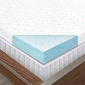 Tbfit 2 Inch Premium Gel-Infused Memory Foam Mattress Topper King, Cooling & Ventilated Mattress Pad with Breathable Bamboo Cover, High Density & Comfort Body Support Bed Topper