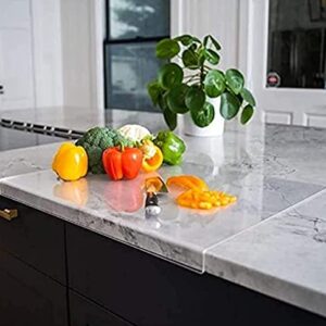 Acrylic Cutting Boards for Kitchen Counter, Acrylic Anti-Slip Transparent Cutting Board with Lip for Counter Countertop Protector Home Restaurant