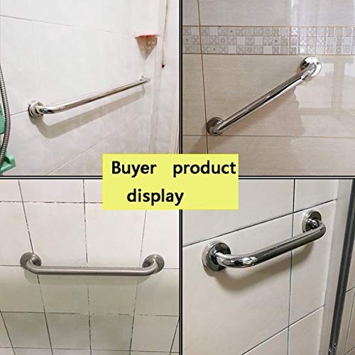 CRODY Bath Wall Attachment Handrails Grab Bar Rails Bathroom Chrome Stainless Steel Antislip Grab Bar, Brushed Nickel Polished Finished Wall Mounted Support Handrail, Shower Towel Rack Safety Railing/