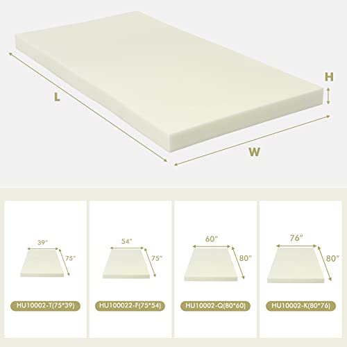 KOMFOTT Mattress Topper Full Size, Extra Thick Cooling Memory Mattress Foam Pad Topper for Full Bed, 3 Inch