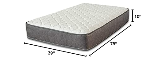 Nutan 9-Inch Pocketed Coil Rolled Medium Plush Mattress with Cover, Twin Size