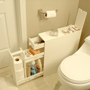 Proman Products Bathroom Floor Cabinet Wood in Pure White (Model: ZLMN46001)