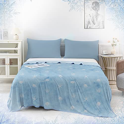 Cooling Blanket for Hot Sleepers,Lightweight Summer Cooling Blanket for night sweats ,Q-Max 0.4Arc-Chill Cooling Fiber Breathable Double Sided Cold Effect cool blanket for Traveler(Throw 50"x60")